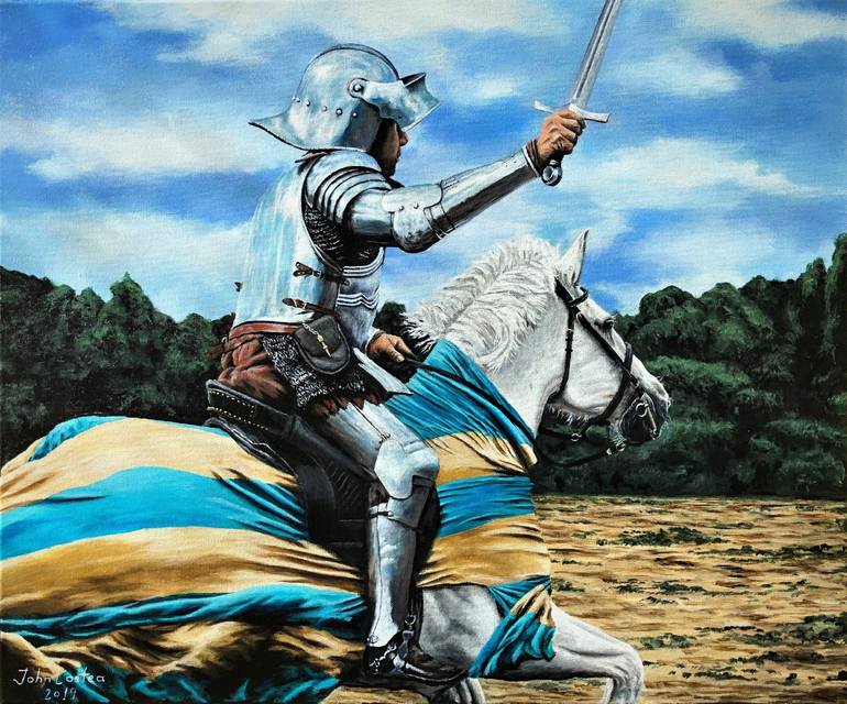 Knight Ready Painting by John Costea | Saatchi Art