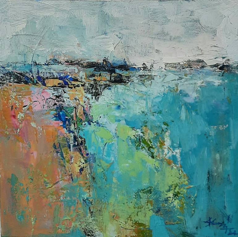 Paddy field Painting by Asaj Perera | Saatchi Art