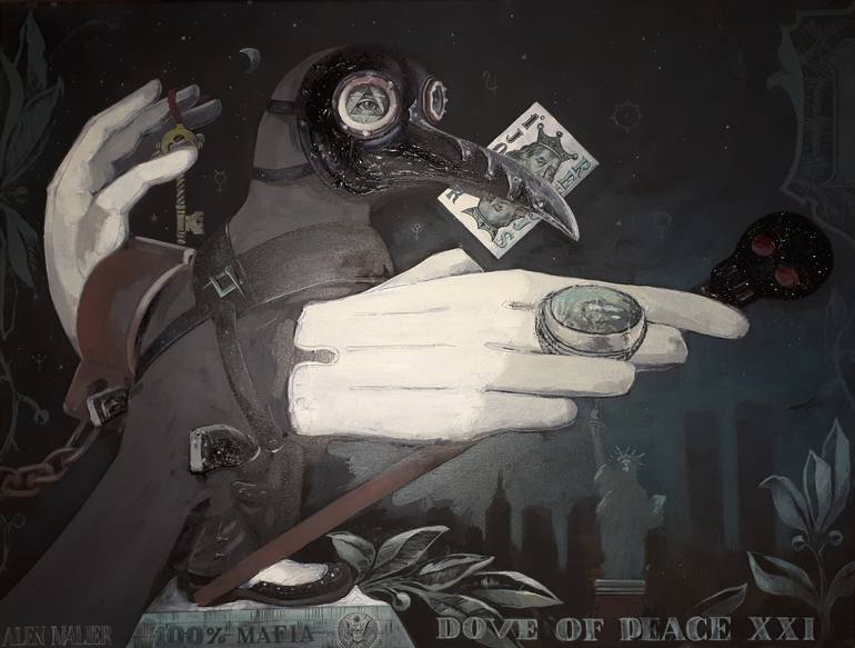 Dove of Peace. Mafia Painting by Alen Malier | Saatchi Art