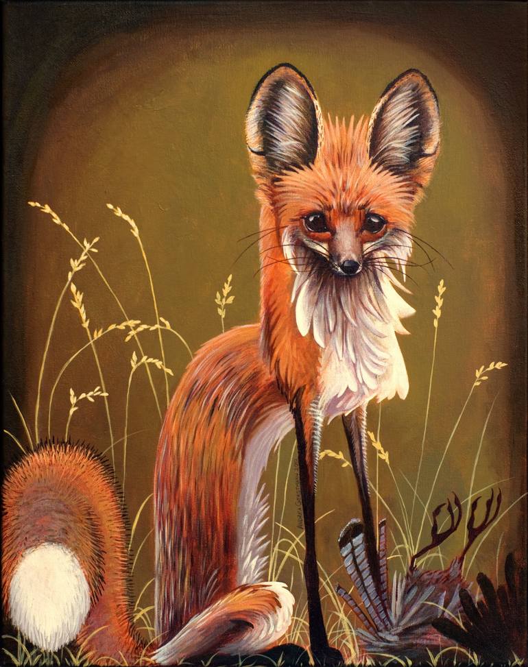 Fox Painting by Andrea Gerstmann | Saatchi Art