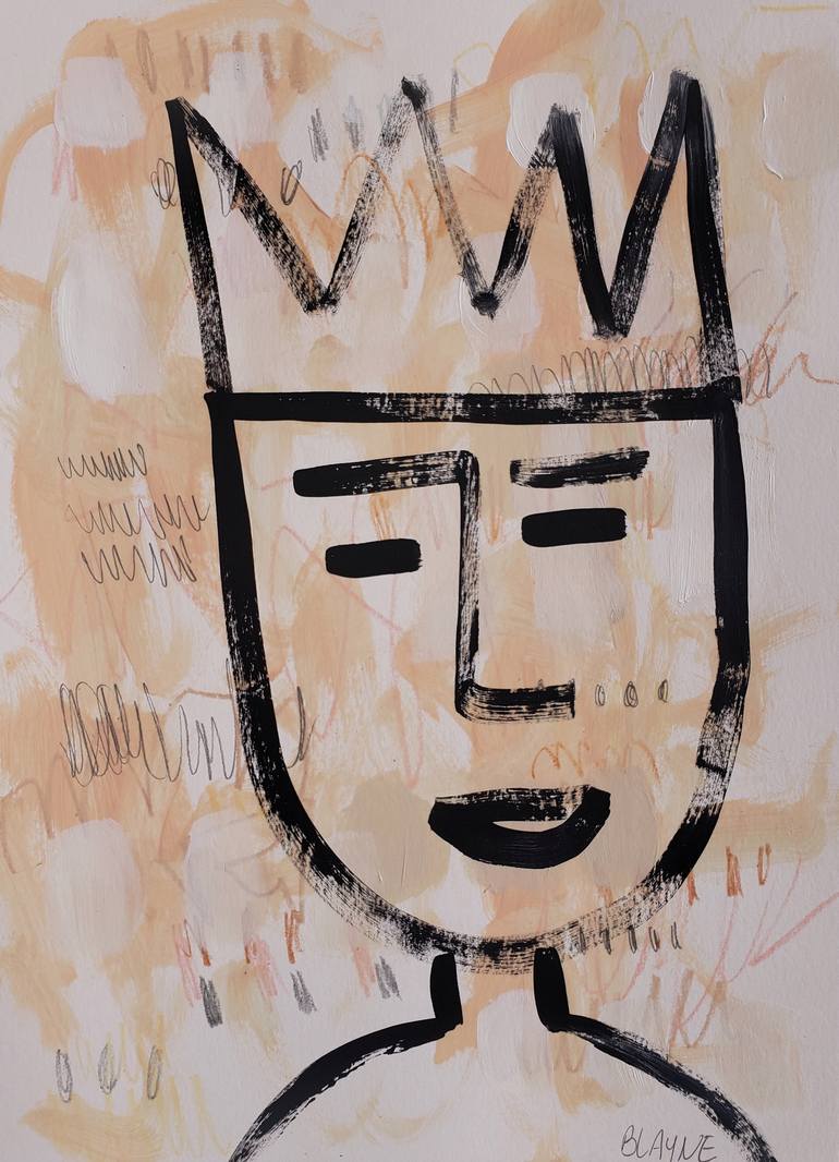 Paper King 1 Painting by Blayne Macauley | Saatchi Art
