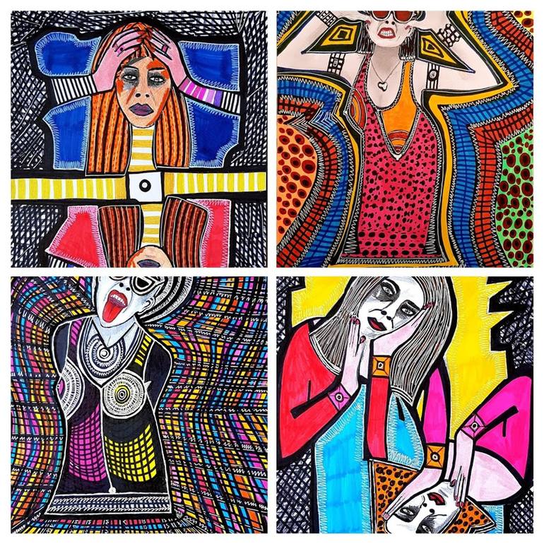 Visionary art israeli contemporary artist Mirit Ben-Nun Painting by ...