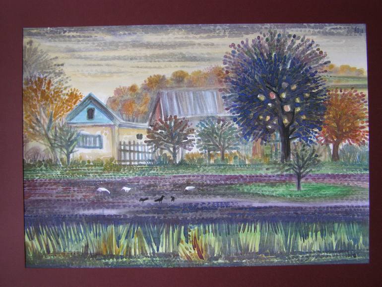 White quince Painting by Andrew Savchenko | Saatchi Art