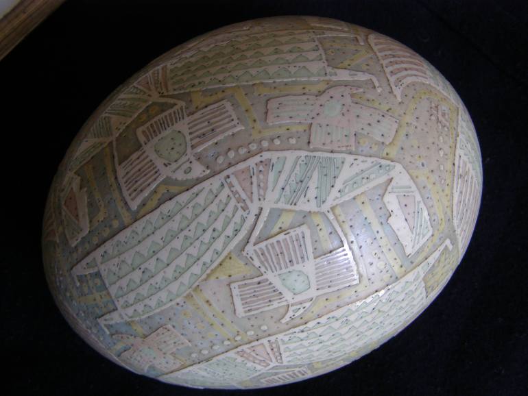 Easter ostrich egg Sculpture by Andrew Savchenko | Saatchi Art