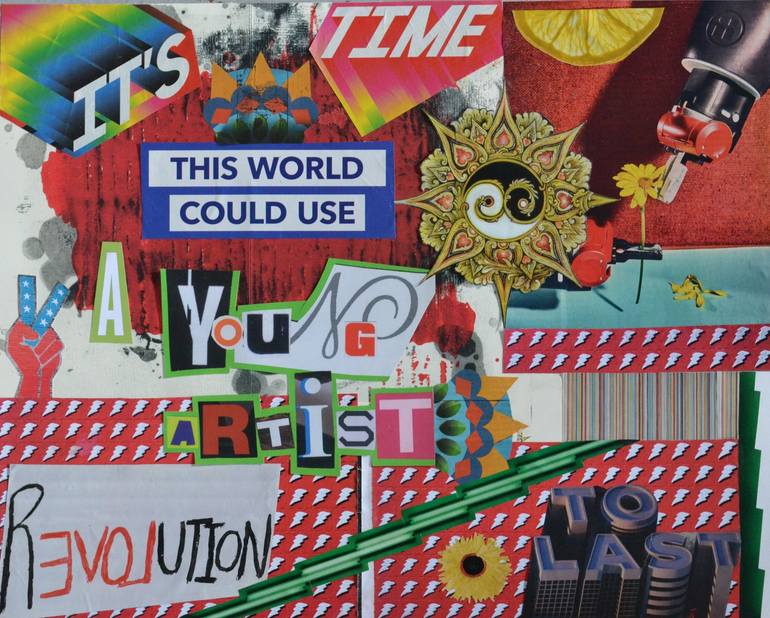 Young Artist Revolution Collage by Eunice Draw | Saatchi Art
