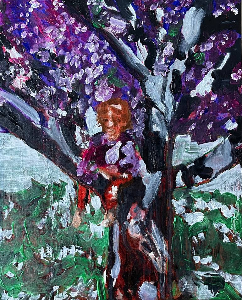 Cherry Blossom Painting by CJ Howard | Saatchi Art