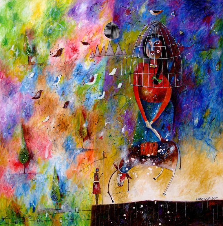 Bird Cheater'' Painting by sheikh mansoor | Saatchi Art