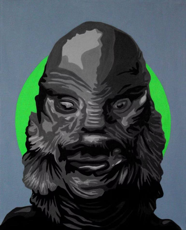 Icons Of Horror: The Creature From The Black Lagoon Painting by Oni ...