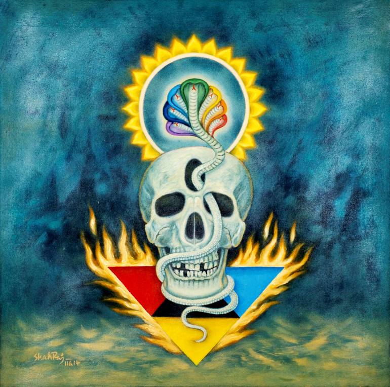 Skull of God (Dedicated to Fredich Nietzsche) Painting by Shahraj ...