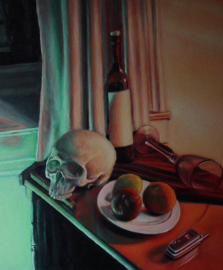 When Birds Sing at Night (Vanitas) Painting by Christopher LoPresti ...