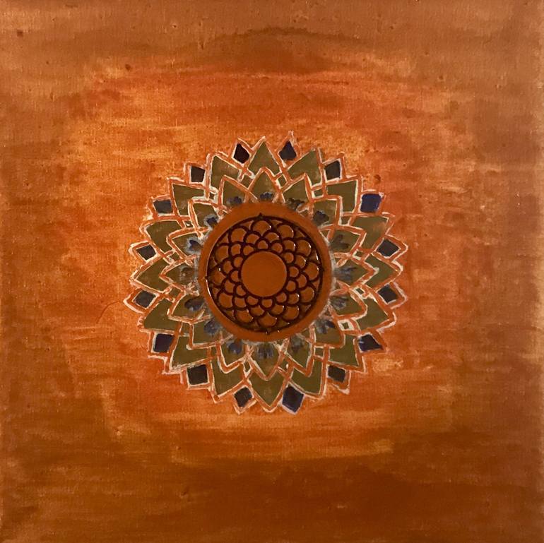 Mandala: The Sunset Sky Painting by Gayathri Viswanathan | Saatchi Art