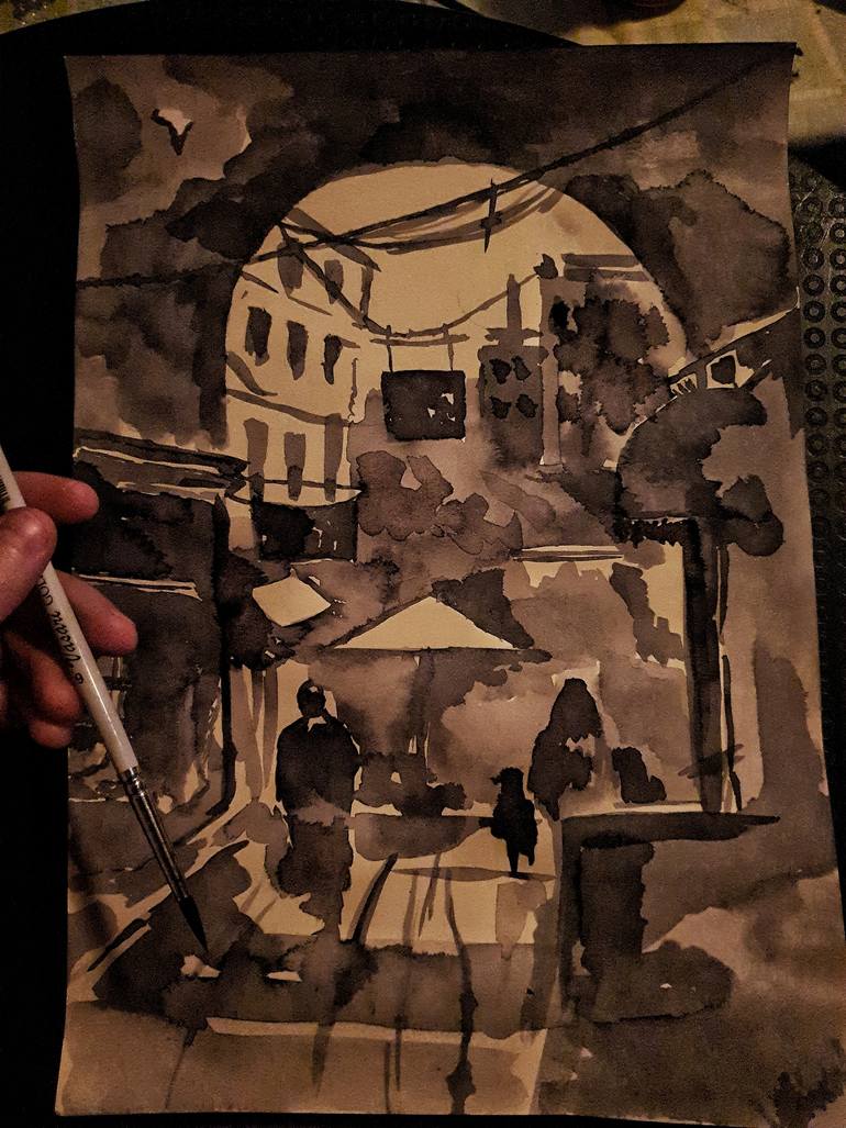 Mi mañana en bajos tonos Painting by Noemi Estrada | Saatchi Art