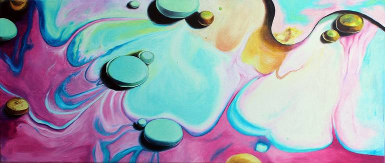 Candy Floss Painting by Katarzyna Szczepaniak | Saatchi Art