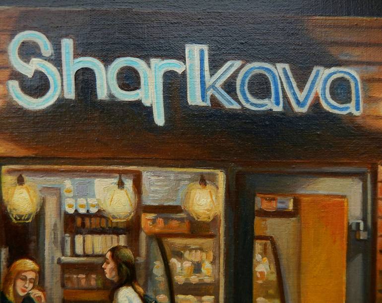 Roadside Cafe Painting by Bohdan Milash | Saatchi Art