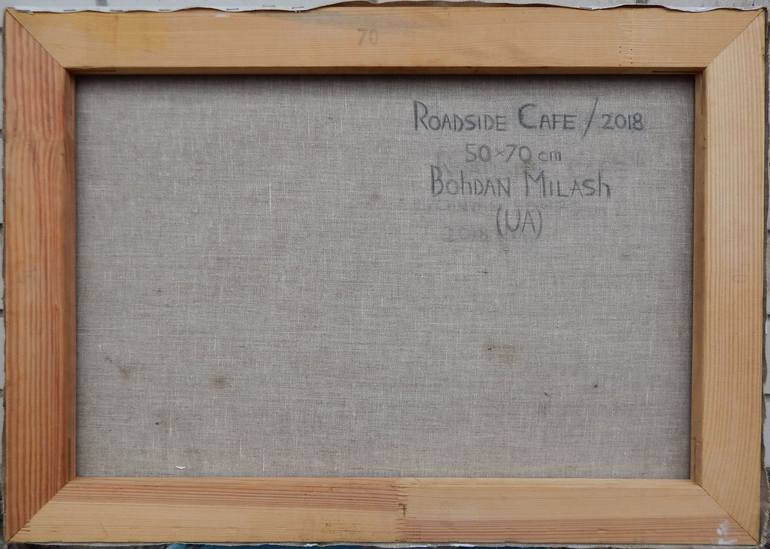 Roadside Cafe Painting by Bohdan Milash | Saatchi Art