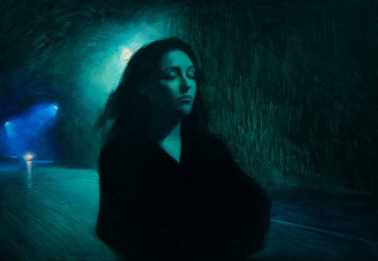 Emerald Night Painting by Bohdan Milash | Saatchi Art