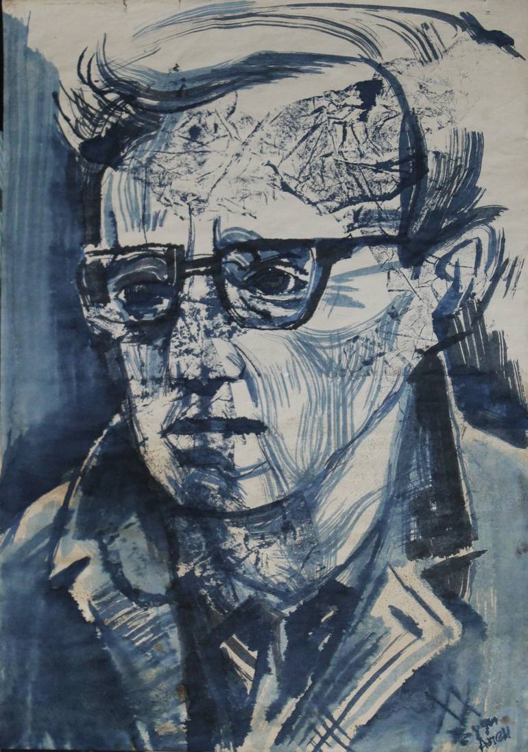 Woody Alain Drawing by Varya Natkina | Saatchi Art