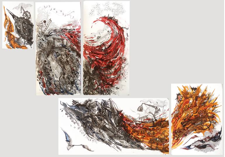 Agitated Thoughts Drawing by Suchi Sahoo | Saatchi Art