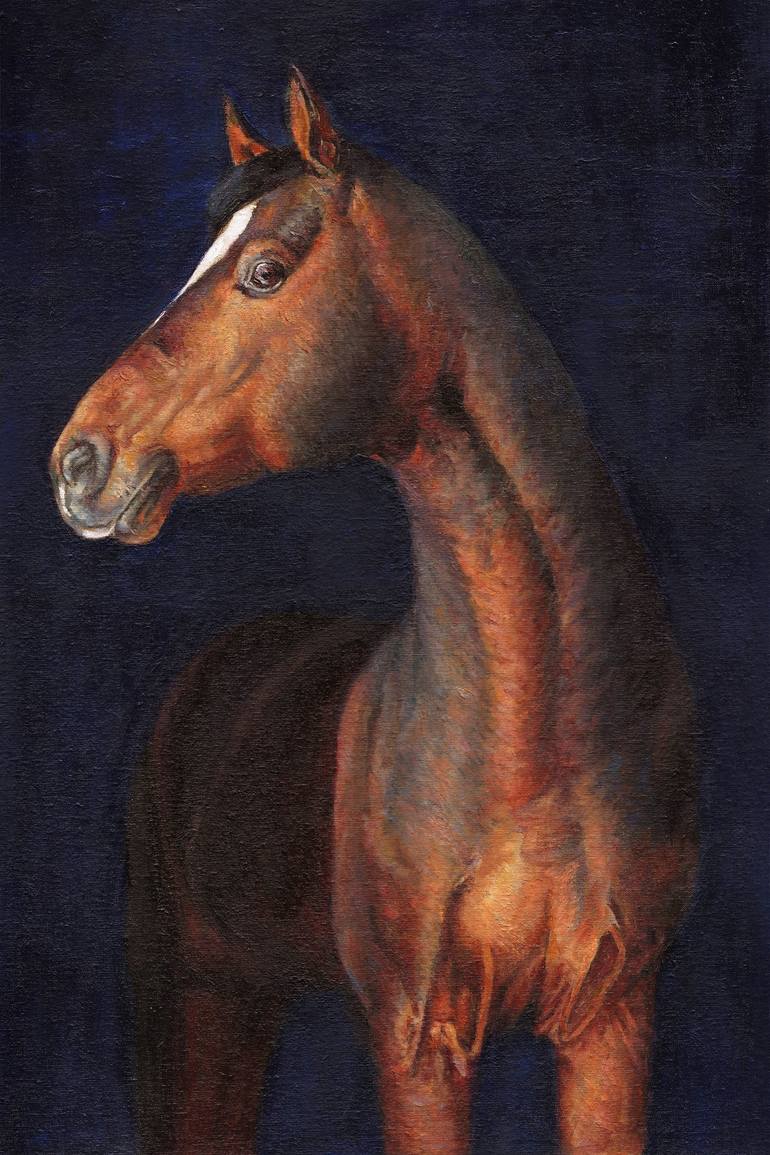 Red horse Painting by Andrey Maysky | Saatchi Art