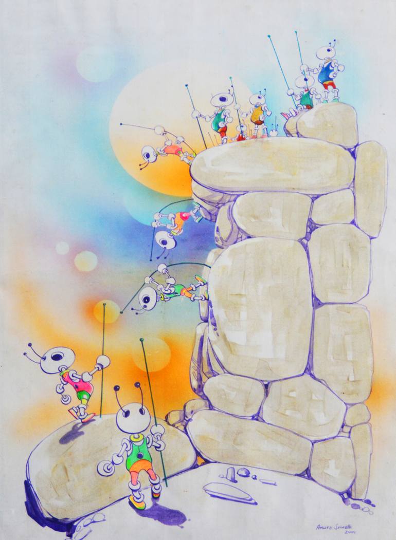 Wall of Jericho Painting by Anura Srinath | Saatchi Art