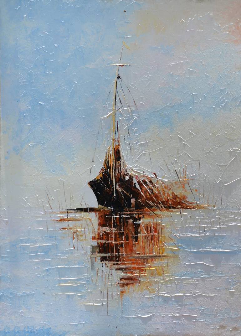 The Lone Explorer Painting by Sandaruwan Perera | Saatchi Art