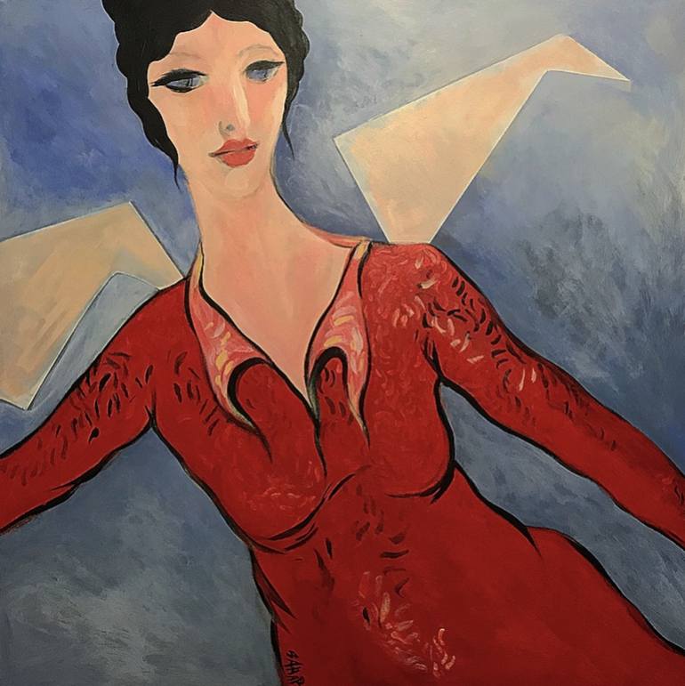 my wings Painting by Sahar Fallahian | Saatchi Art United Kingdom