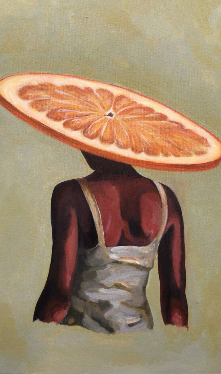 Orange Isolation Painting by Alexis Cortez | Saatchi Art
