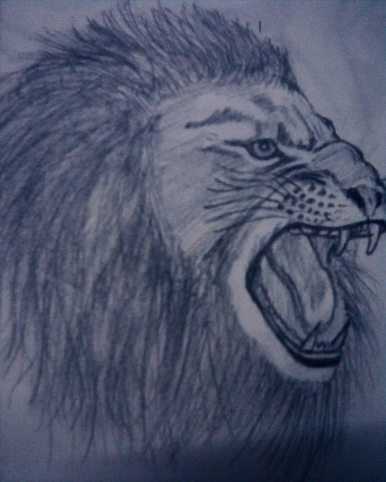 Roar Drawing by Pratibha Wagholikar | Saatchi Art