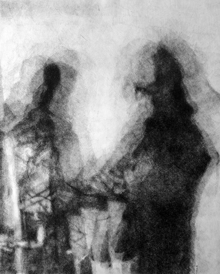 the double view II. Drawing by mar - mar | Saatchi Art