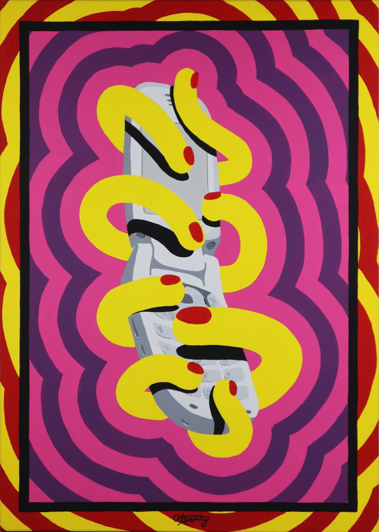 Phone Obsession Painting by Ryan Hegarty | Saatchi Art