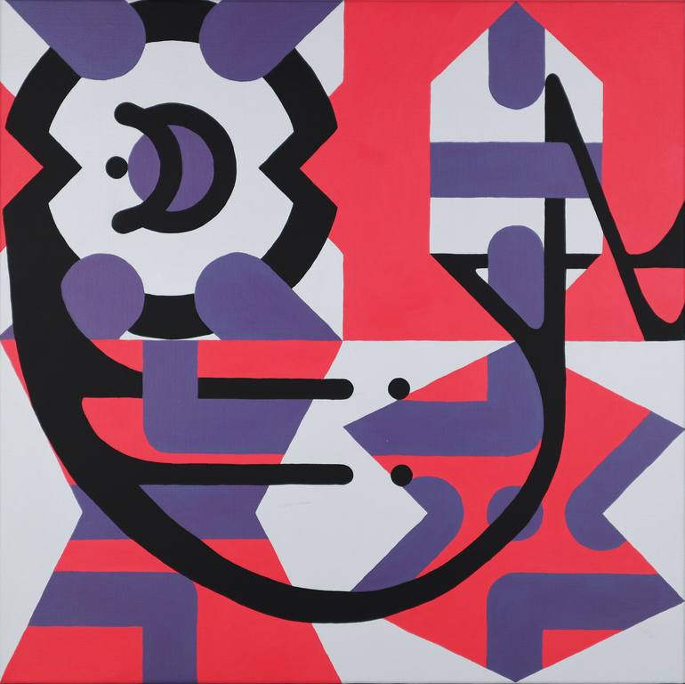 Man in Square PGP Painting by Ryan Hegarty | Saatchi Art