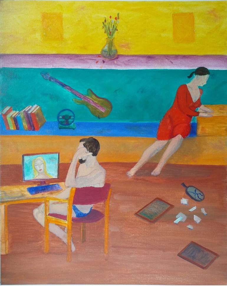 Dysmorphophobia Painting by Svetlana Ushakova | Saatchi Art