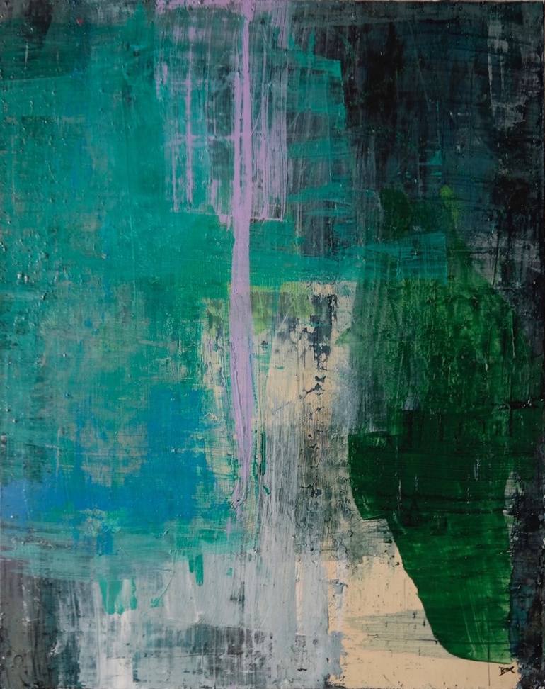 Courtyard Painting by J E Boc | Saatchi Art