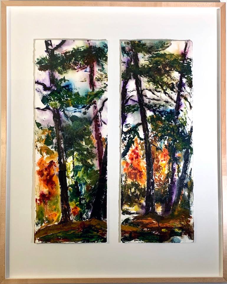 Twin Pines Painting by Sandra Hawkins | Saatchi Art