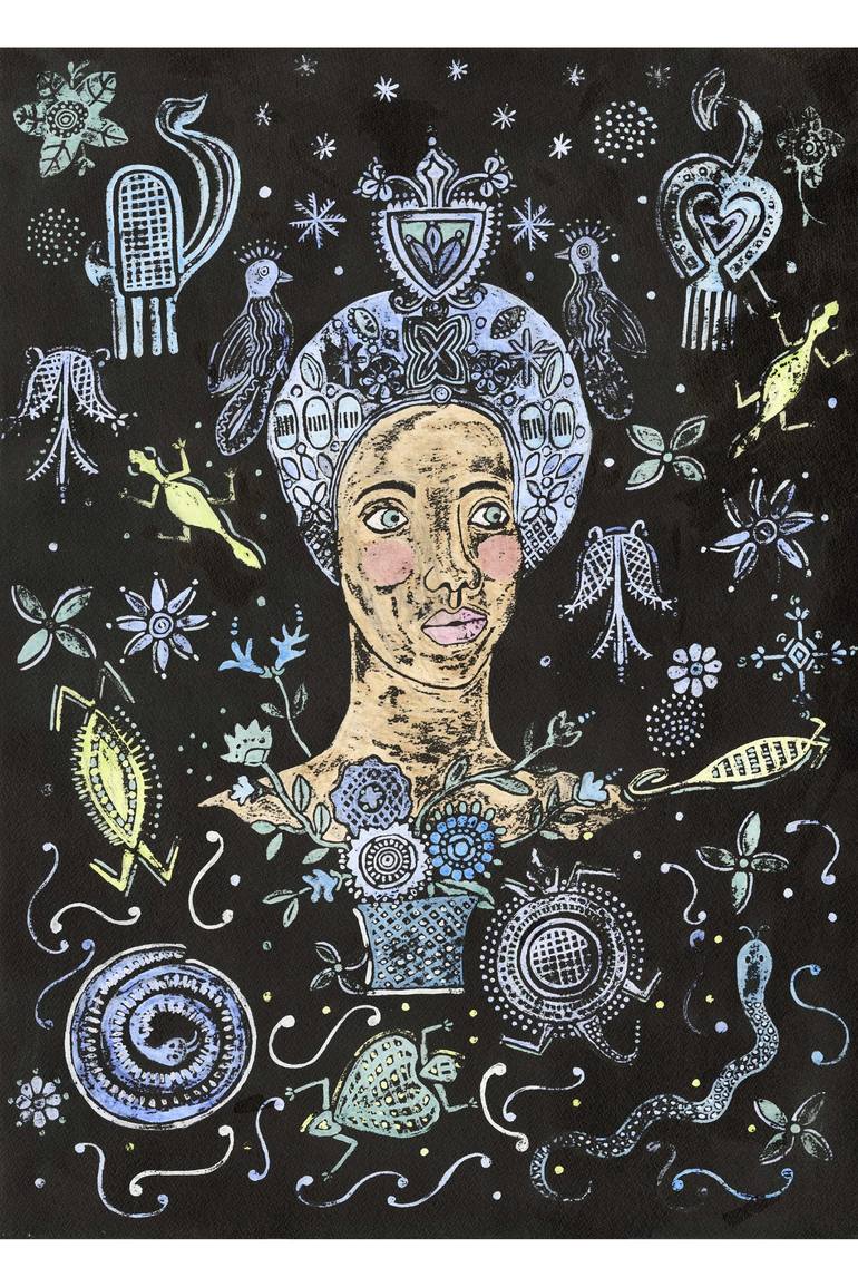 Goddess of Creation Painting by Helena Appio | Saatchi Art