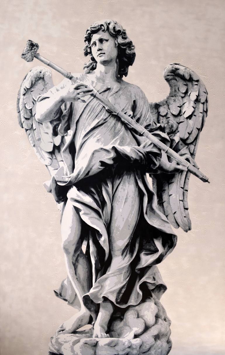 Gian Lorenzo Bernini ANGEL Rome Italy 1668 Painting by Denis Sotnikov ...