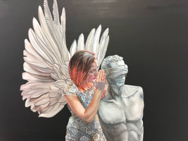 Angelic Whisper Painting by Marco Cutrone | Saatchi Art