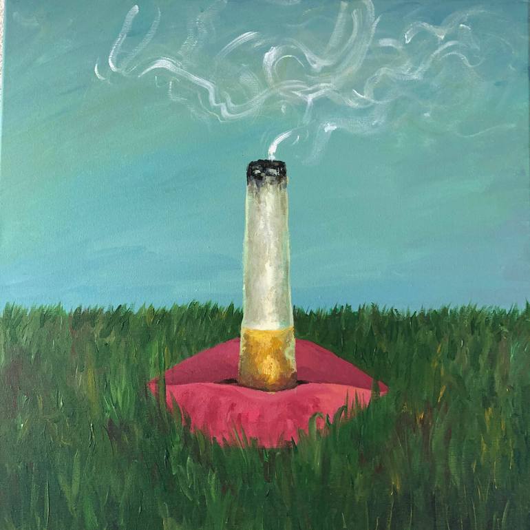 Smog (Art for nature series) Painting by Vladyslava Cherepko | Saatchi Art