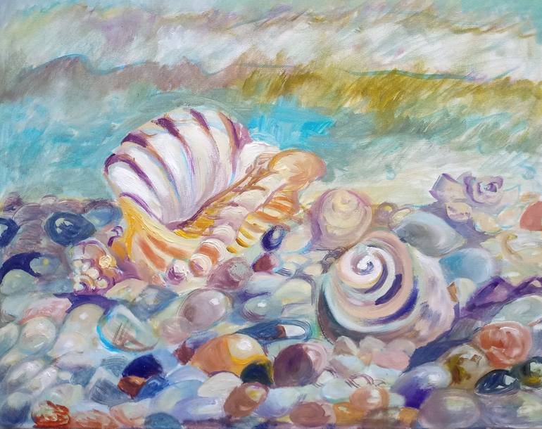 Seashell. From the dream of the sea series. Painting by MARIA MEDVEDEVA ...