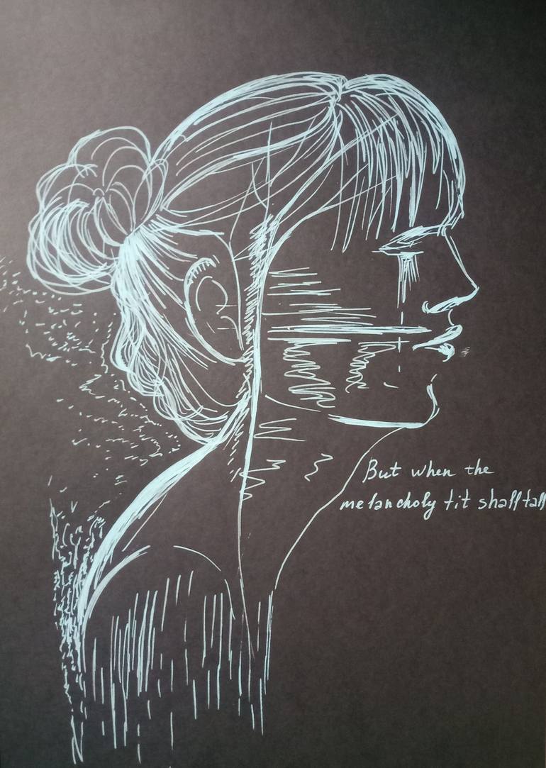 Melancholy Drawing by MARIA MEDVEDEVA | Saatchi Art