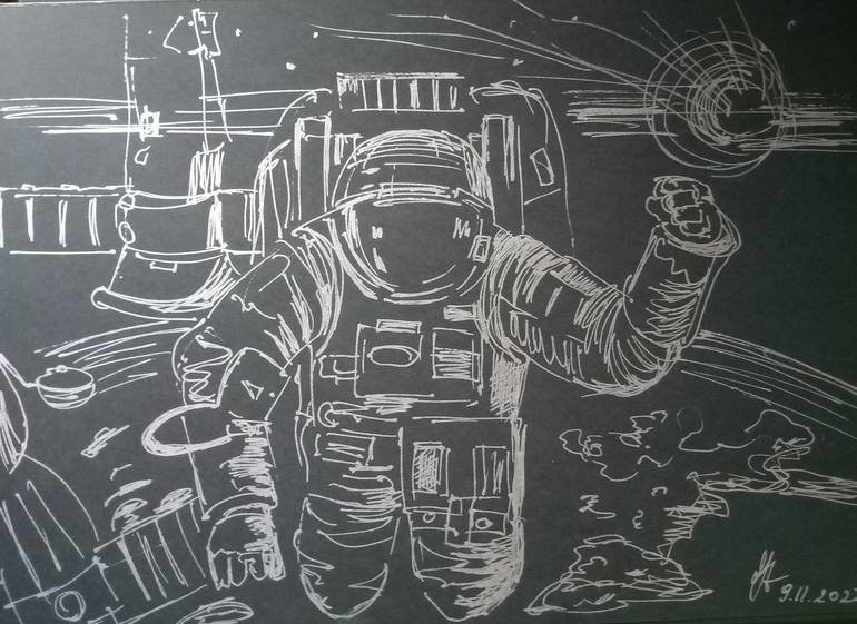 Overcoming the Void Drawing by MARIA MEDVEDEVA | Saatchi Art