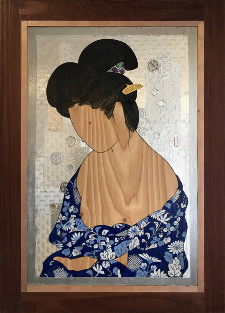 From The Missing Women Series: Shinsui's New Cotton Muse. Painting by ...