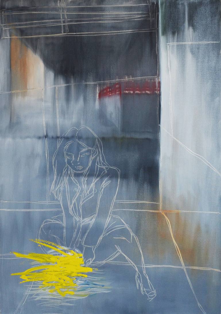 Women On Street Painting by Xinyi Hu | Saatchi Art