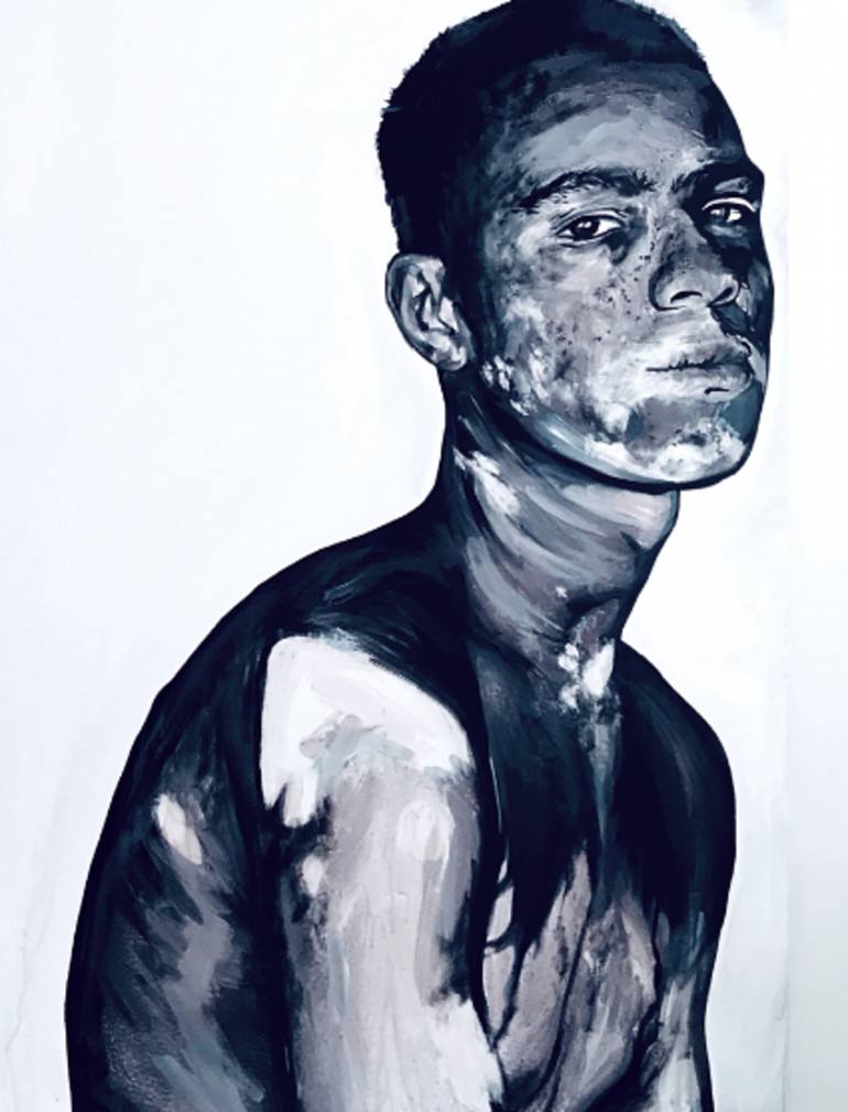 Original artwork in acrylic, New Skin ( part one). Painting by Olya Tra | Saatchi Art