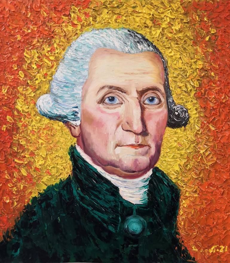 George Washington portrait Painting by Ludmila Riabkova | Saatchi Art