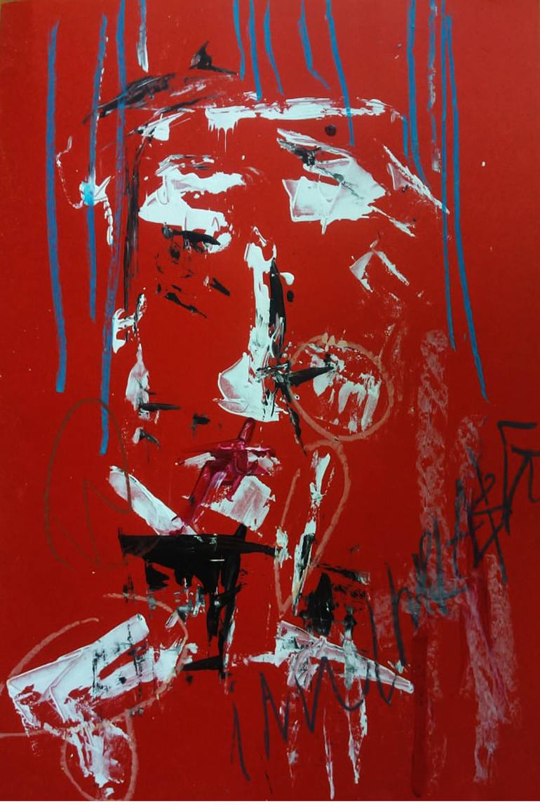 Red face Painting by Tate Plot | Saatchi Art