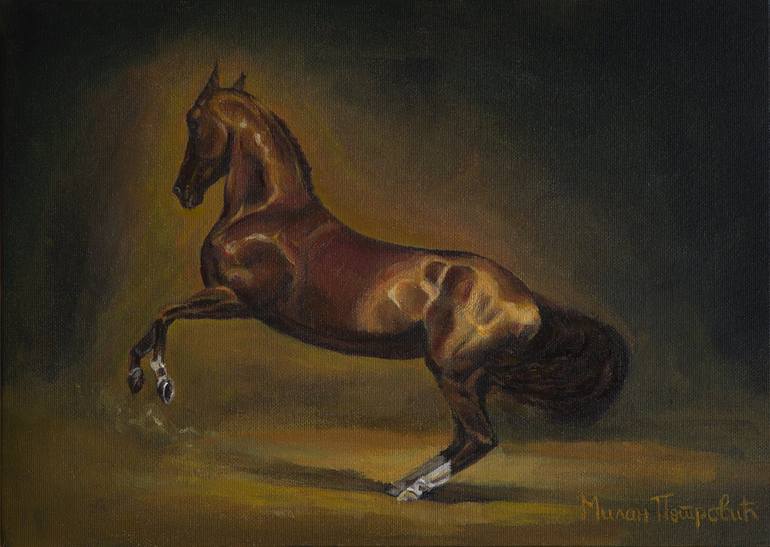 Konj Painting by Milan Petrović | Saatchi Art