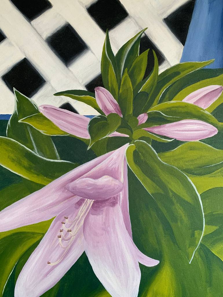 Blooming Hosta Painting by Amy Mckenna | Saatchi Art