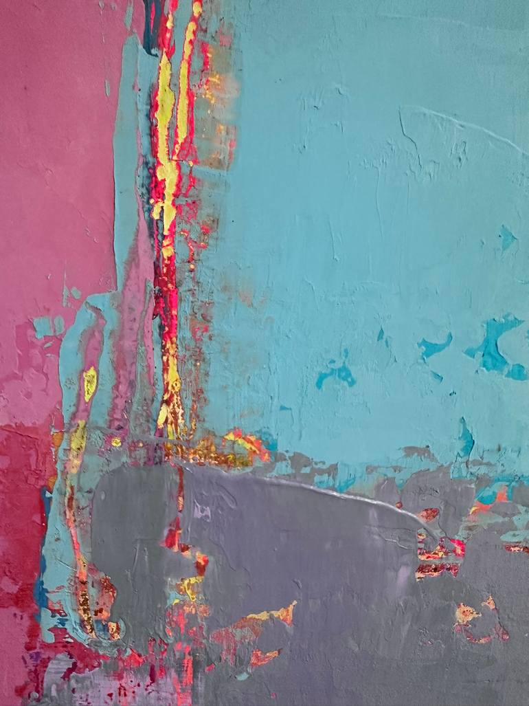 Blue on Periwinkle Painting by Susan Handau | Saatchi Art