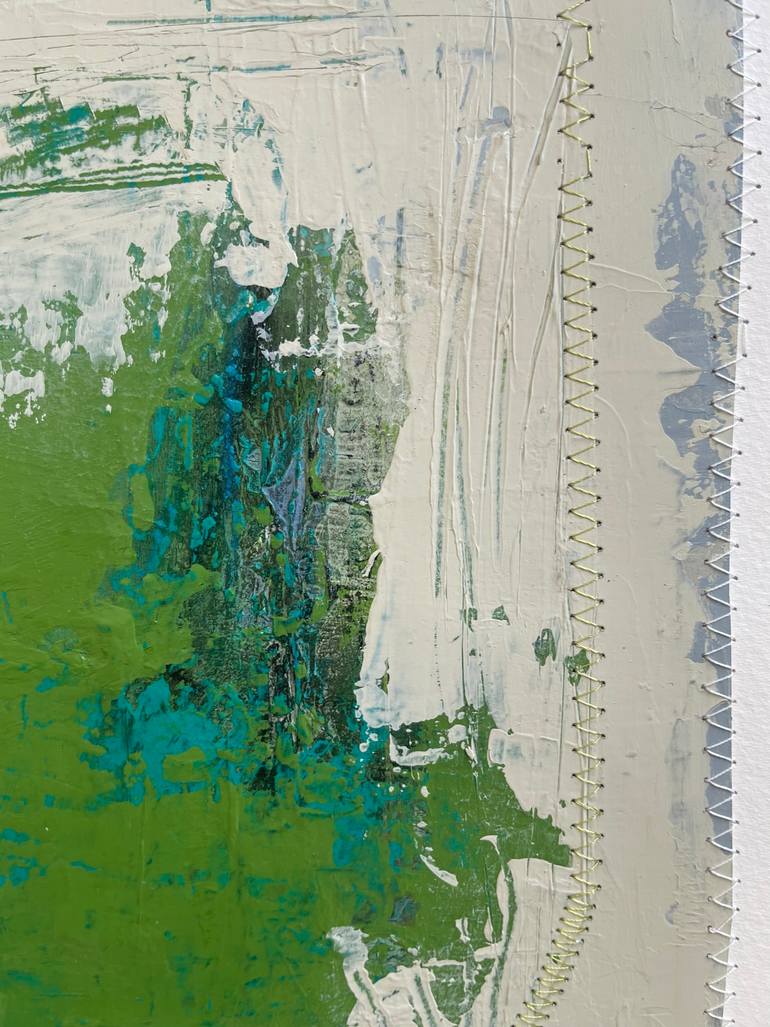 Blue and Grey Blocks #1 Painting by Susan Handau | Saatchi Art